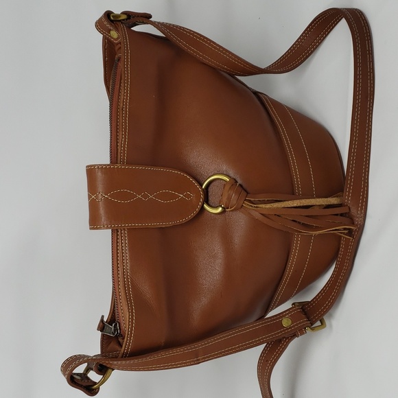 Club Monaco | Bags | Club Monaco Genuine Tan Brown Maroon Leather ...